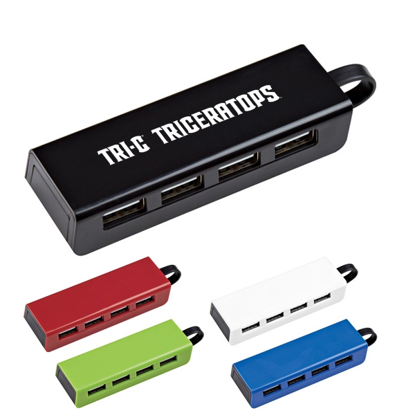 4-Port Traveler USB Hub with Phone Stand