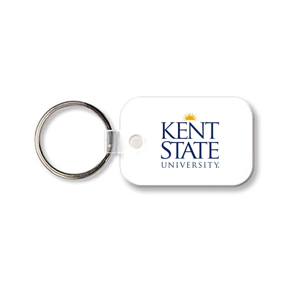 Full Color Small Rectangle Key Tag w/Round Corners