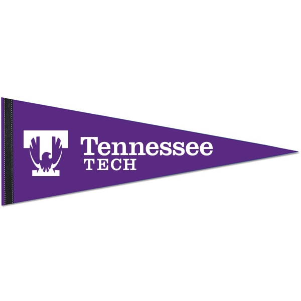 9" x 24" Classic White Felt Pennant w/ 1" sewn Strip