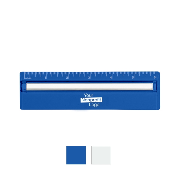 Plastic 6 Inch Ruler With Magnifying Glass